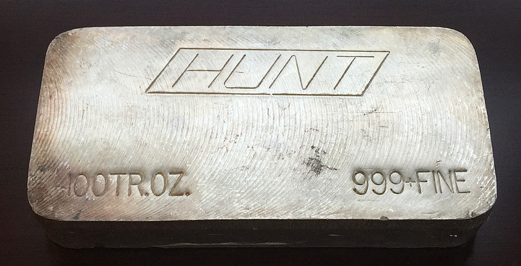 100 oz. Hunt silver bar, the real story - JHCB