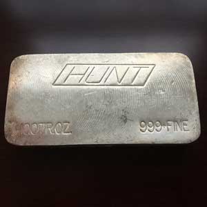 100 oz. Hunt silver bar, the real story - JHCB